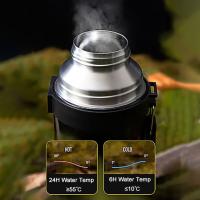 China Stainless Steel Vacuum Insulated Water Bottle 1200ml with Handle and Cup for sale