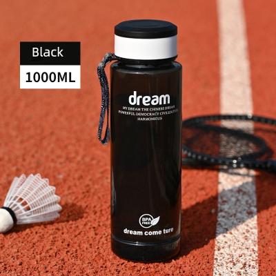 China 1000ml Plastic Drinking Water Bottle PET PP Material Outdoor Sports Large Capacity Thermal Insulation for sale