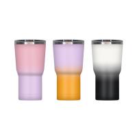 China 30oz Stainless Steel Insulated Travel Mug with Straw Cartoon Print Portable Cup for sale