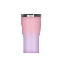 China 30oz Stainless Steel Insulated Travel Mug with Straw Cartoon Print Portable Cup for sale