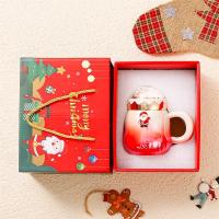 China 500ml Gift Box Travel Ceramic Coffee Mug Cup Set with Gradient Pearlescent Glaze for sale