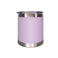 China 12oz Plastic Stainless Steel Travel Mug Vacuum Insulated Coffee Tumbler with Powder Coated Handle for sale