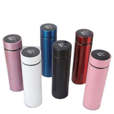 China Custom Logo Stainless Steel Insulated Water Bottle 500ml Smart Temperature Display for sale
