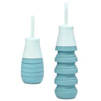 China 500ml Foldable Silicone Water Bottle Leakproof BPA Free 165g for Outdoor Travel for sale