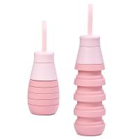 China 500ml Foldable Silicone Water Bottle Leakproof BPA Free 165g for Outdoor Travel for sale