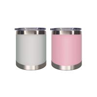 China 12oz Stainless Steel Travel Tumbler with Powder Coated Handle and Lid Custom Color for sale