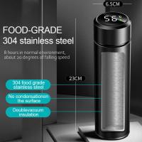 China Smart Digital Vacuum Insulated Stainless Steel Water Bottle 500ml Temperature Display for sale