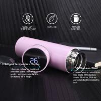 China Smart Digital Vacuum Insulated Stainless Steel Water Bottle 500ml Temperature Display for sale