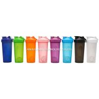 China 400ml 600ml Protein Shaker Bottle with Stainless Steel Mixing Ball Custom Colors for sale
