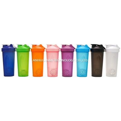 China 400ml 600ml Protein Shaker Bottle with Stainless Steel Mixing Ball Custom Colors for sale