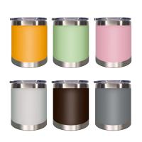 China 12oz Double Wall Vacuum Insulated Stainless Steel Tumbler with Lid Custom Color for sale