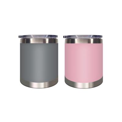 China Custom Stainless Steel Double Wall Insulated Vacuum Wine Cup 12oz Travel Mug Tumbler for sale