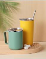 China 14oz Double Wall Vacuum Insulated Stainless Steel Coffee Mug with Lid for sale