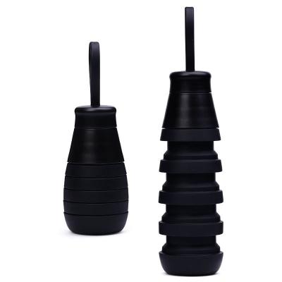 China Custom Logo 500ml Silicone Water Bottle Portable Outdoor Travel Cup OEM ODM for sale