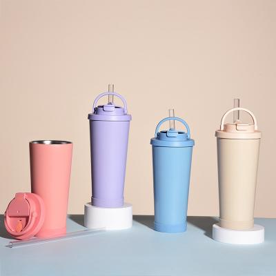 China 710ml Vacuum Insulated Stainless Steel Travel Coffee Mug with Lid Bulk Custom Colors for sale