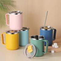 China 14oz Double Wall Vacuum Insulated Stainless Steel Coffee Mug Tumbler with Lid Custom Portable for sale