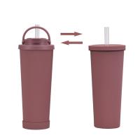 China 710ml Vacuum Insulated Stainless Steel Travel Coffee Mug with Lid Bulk Custom Colors for sale