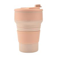 China Collapsible Silicone Water Bottle 350ml 500ml BPA-Free Outdoor Travel Camping Hiking Mug for sale