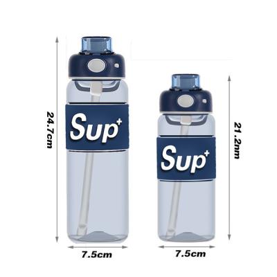 China Unisex 650ml 780ml Large Capacity Sports Gym Tritan Water Bottle with Straw Infuser for sale
