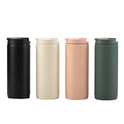 China 400ml Double Wall Stainless Steel Insulated Coffee Cup Sport Spill Proof Mug Tumbler Pink for sale