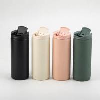 China 400ml Double Wall Stainless Steel Insulated Coffee Cup Sport Spill Proof Mug Tumbler Pink for sale