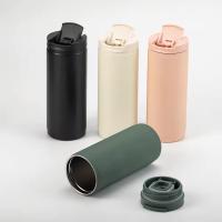 China 400ml Double Wall Stainless Steel Insulated Coffee Cup Sport Spill Proof Mug Tumbler Pink for sale