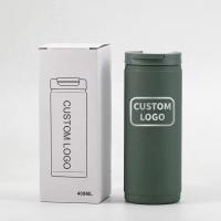China 400ml Double Wall Stainless Steel Insulated Coffee Cup Sport Spill Proof Mug Tumbler Pink for sale