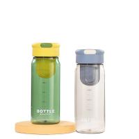 China Stocked and OEM Accepted Custom Logo 650ml PP Plastic Water Bottle with Tea Separator for sale