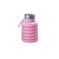China 500ml BPA Free Foldable Silicone Water Bottle for Outdoor Sports Collapsible Design for sale