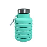 China Foldable Silicone Water Bottle 500ml Collapsible Travel Sports Bottle Unisex for sale