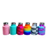 China Silicone Collapsible Water Bottle 500ml BPA Free Leak Proof Custom Color for Kids Outdoor for sale
