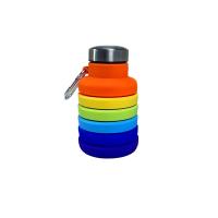 China 500ml Foldable Silicone Water Bottle BPA Free Collapsible Travel Sports Cup for sale