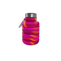 China Custom Logo 500ml Silicone Collapsible Water Bottle BPA Free Foldable Sports Cup for sale