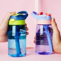 China Customized BPA Free Tritan Kids Water Bottle 500ml with Straw Drinking Cup for sale