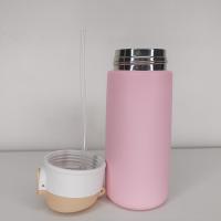 China 16oz 304 Stainless Steel Vacuum Insulated Water Bottle with Straw Leakproof for Kids for sale