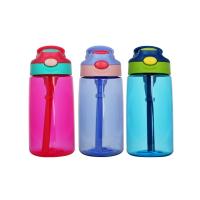 China 500ml Tritan Plastic Kids Water Bottle with Straw Leakproof 50g Lightweight for sale