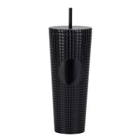China 710ml Reusable Coffee Tumbler Matte Canteen Round Water Bottle 313g Plastic with Custom Logo for sale