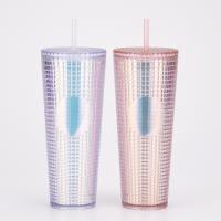 China 710ml Reusable Coffee Tumbler Matte Canteen Round Water Bottle 313g Plastic with Custom Logo for sale