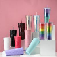 China 710ml Reusable Coffee Tumbler Matte Canteen Round Water Bottle 313g Plastic with Custom Logo for sale