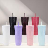 China 710ml Reusable Coffee Tumbler Matte Canteen Round Water Bottle 313g Plastic with Custom Logo for sale