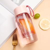 China 380ml Plastic Water Bottle Transparent Logo Printing Portable Outdoor Sports Drinking Bottle for sale