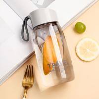 China 380ml Plastic Water Bottle Transparent Logo Printing Portable Outdoor Sports Drinking Bottle for sale