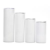 China 304 Stainless Steel Sublimation Straight Cup 12oz 20oz 30oz with Lid Straw Custom Colors for sale