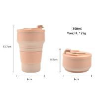 China Collapsible Silicone Water Bottle 350ml 500ml Custom Logo Travel Cup Outdoor for sale