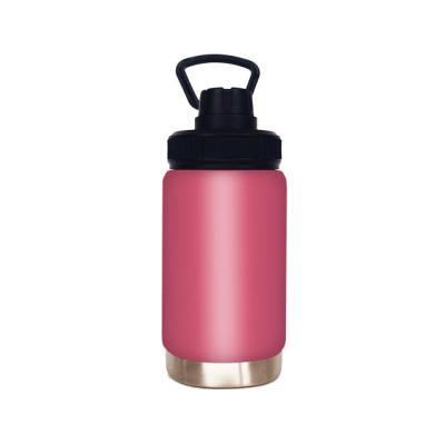 China 12oz Pink Double Walled Reusable Flask with Thermal Insulation Performance and Handle for sale
