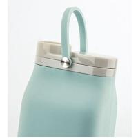 China Foldable Silicone Collapsible Water Bottle with Straw Customized Color Acceptable for sale
