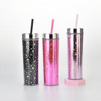 China Plastic Water Bottle 450ml with Flexible Straw Lid for School Promotional Sales for sale