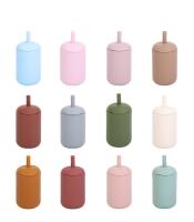 China 175ml Silicone Water Bottle with Straw Baby Fashion Outdoor Drinkware Clay Color for sale