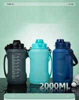 China Foldable BPA Free Silicone Outdoor Water Bottle 2000ml Customized for Giveaways for sale