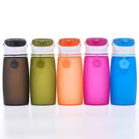 China 200ml Collapsible Silicone Water Bottle with LED Light BPA Free for Sports Kids for sale